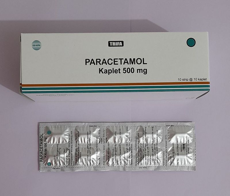 Paracetamol 500mg Trifa per box isi 100 Kaplet - Meredakan Demam ...