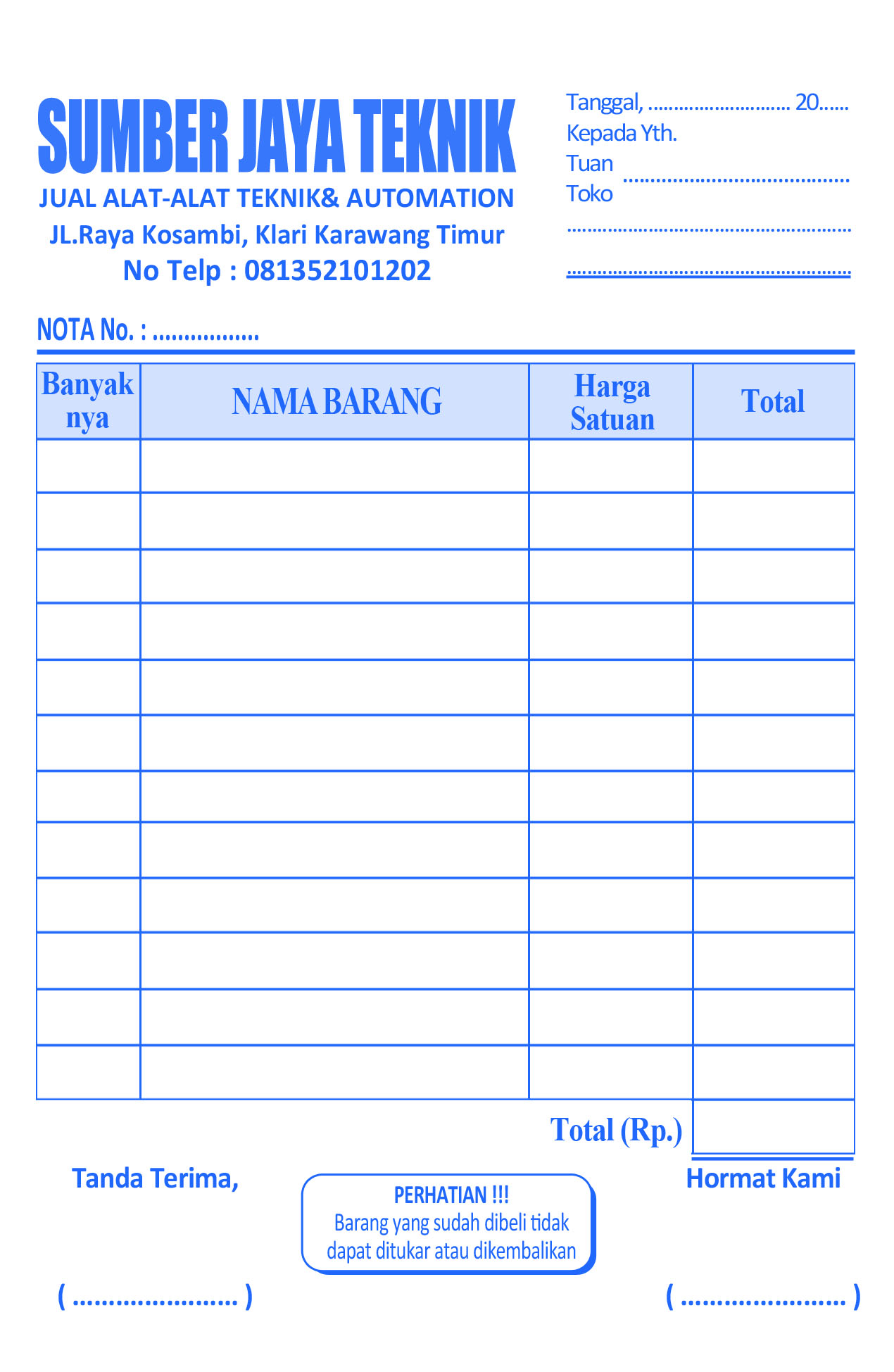 CETAK NOTA 1/4 FOLIO 2 RANGKAP | CETAK NOTA CUSTOM 2 PLY | CETAK NOTA ...