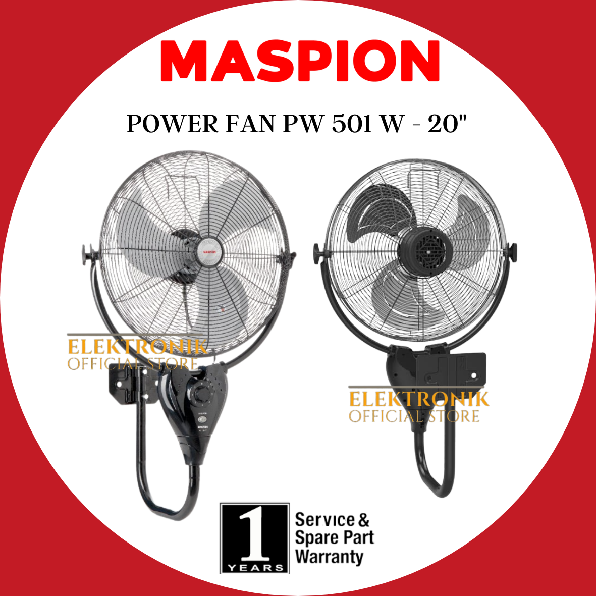MASPION KIPAS ANGIN PW 501 POWER FAN PW 501 | Lazada Indonesia