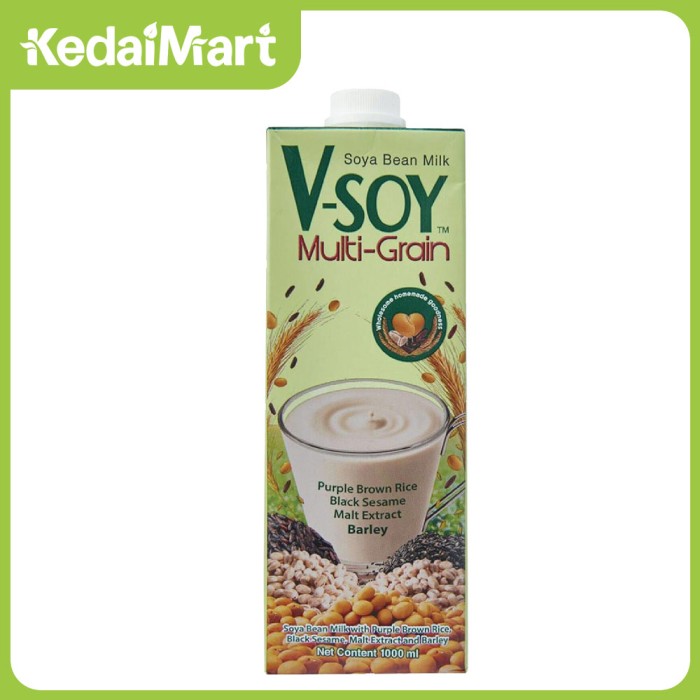 V-Soy Multi Grain Soy Milk UHT 1000 ml | Lazada Indonesia
