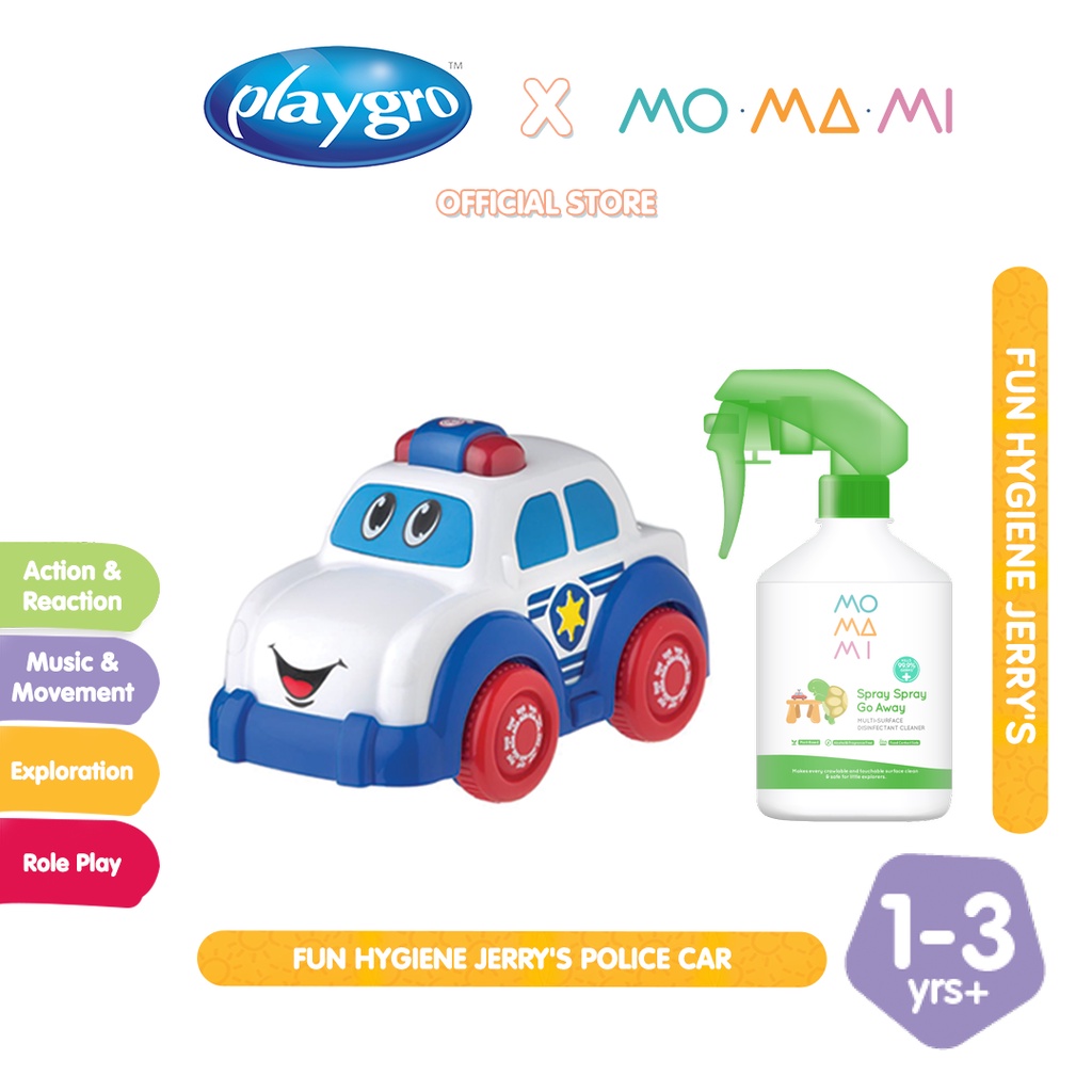 Playgro Jerry's Police Car x Momami Multi Surface Disinfectant Cleaner ...