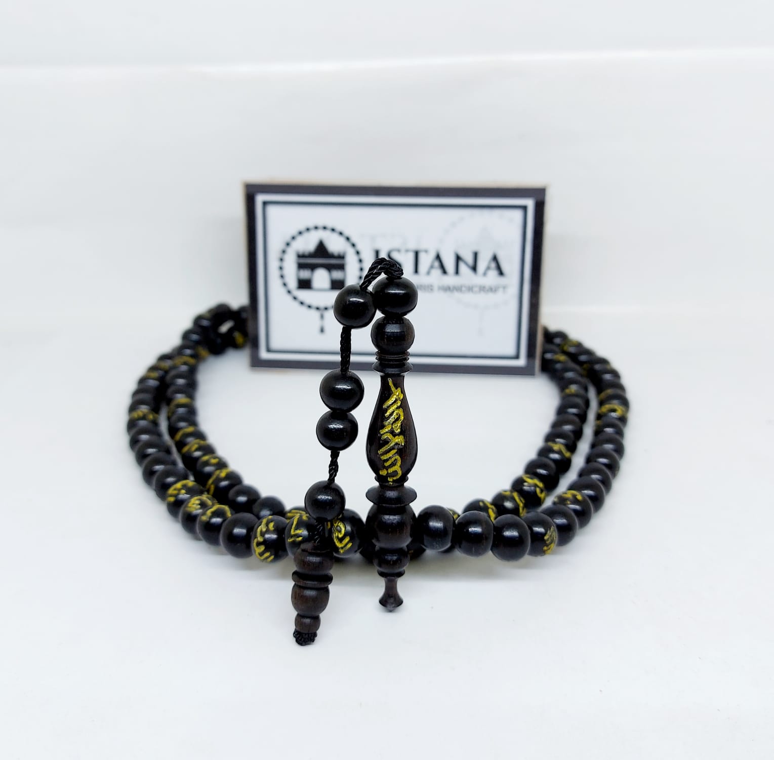 tasbih kayu galih kelor butiran bulat ukir asmaul husna | Lazada Indonesia
