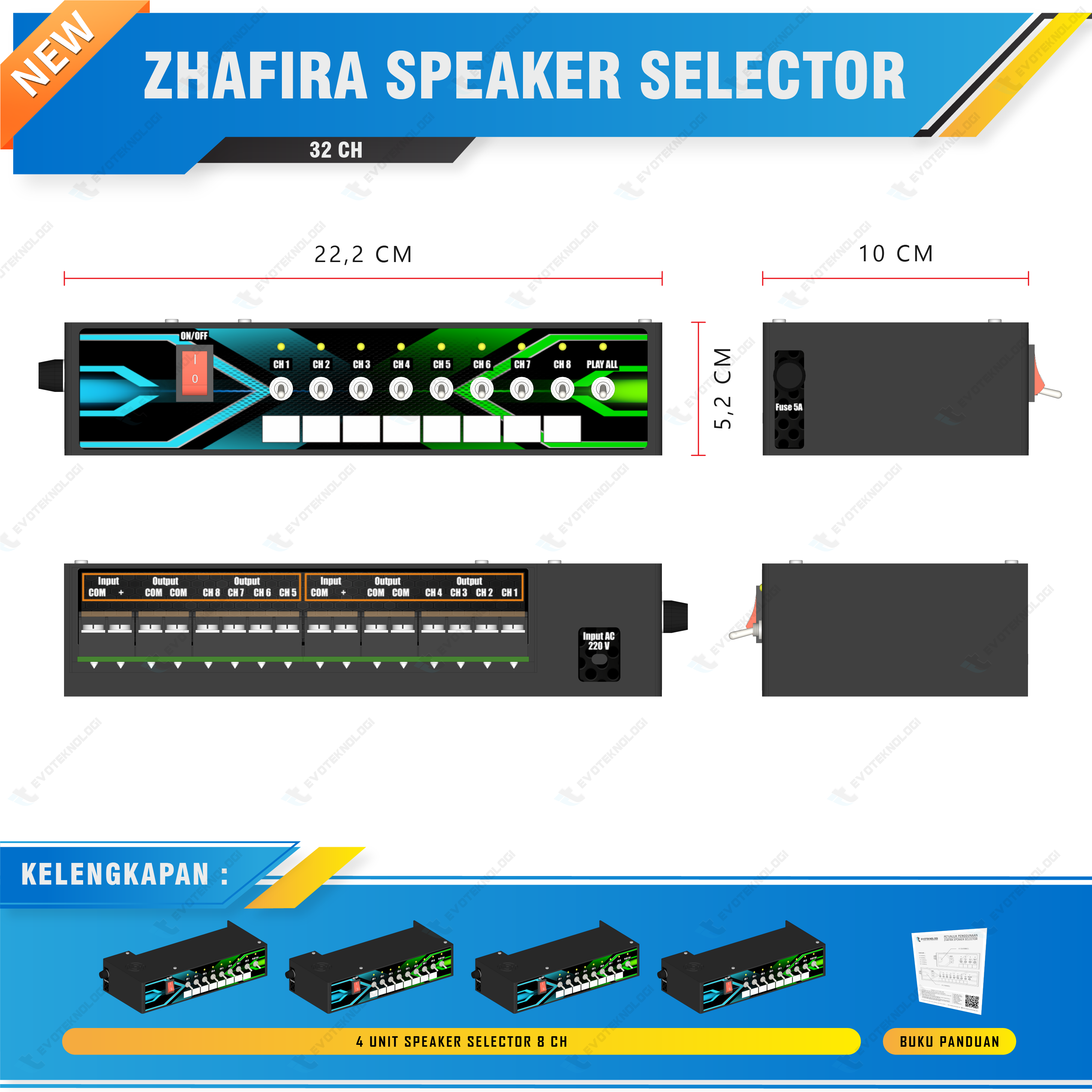 Zhafira Speaker Selector Toa Paging system Audio Paging | Lazada Indonesia