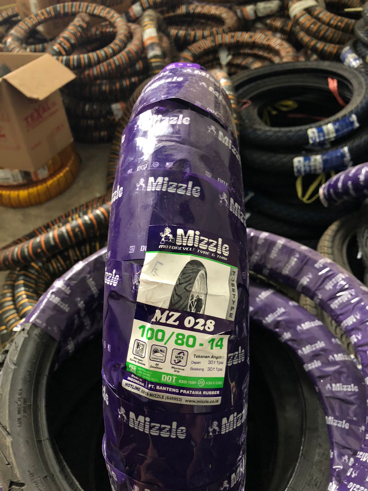 BAN LUAR MIZZLE 100 80 14 MZ028 TARANIS TUBETYPE RING 14 MATIC MIZZLE ...