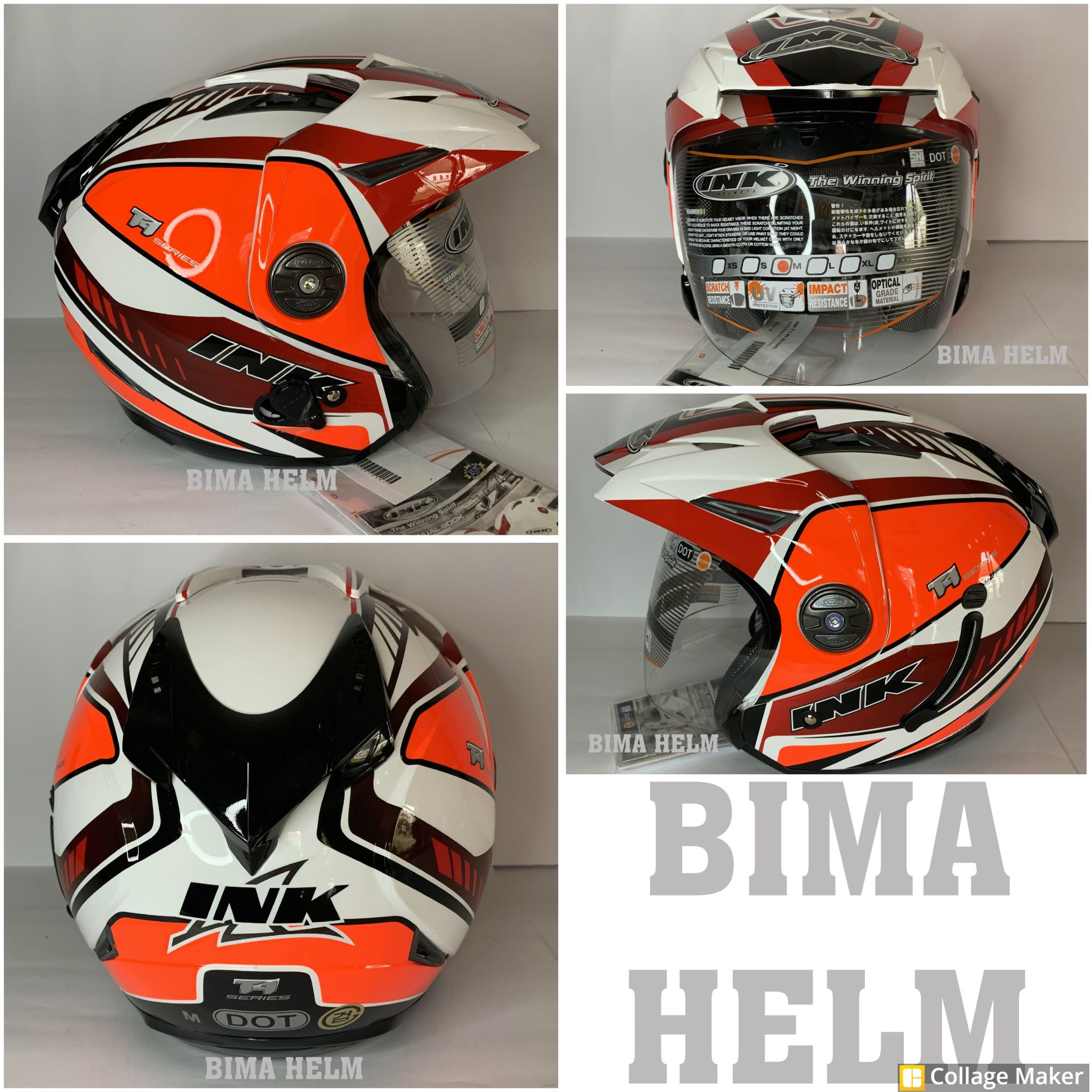 Helm Half Face INK T1 Original 100% | Lazada Indonesia