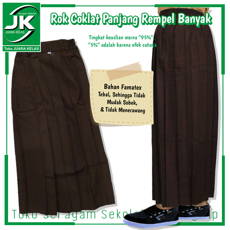 [Toko Juara Kelas] Rok Panjang Pramuka Rampel Banyak - Seragam Sekolah ...