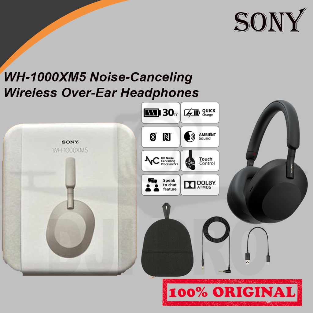Sony WH-1000XM5 / WH1000 XM5 / WH1000XM5 Noise-Cancelling Headphones ...