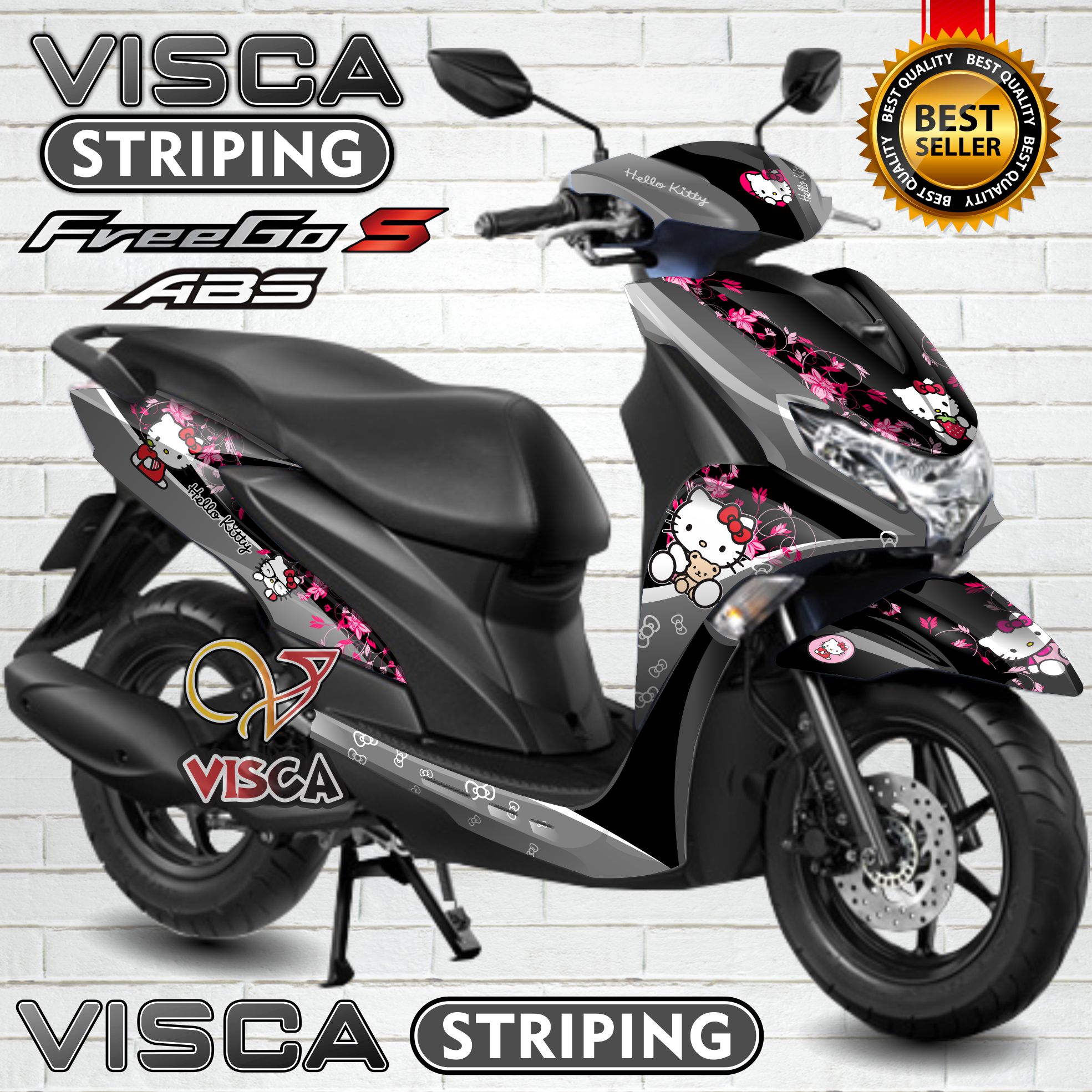 Stiker Striping FREEGO Fullbody Variasi Hello Kitty | Lazada Indonesia