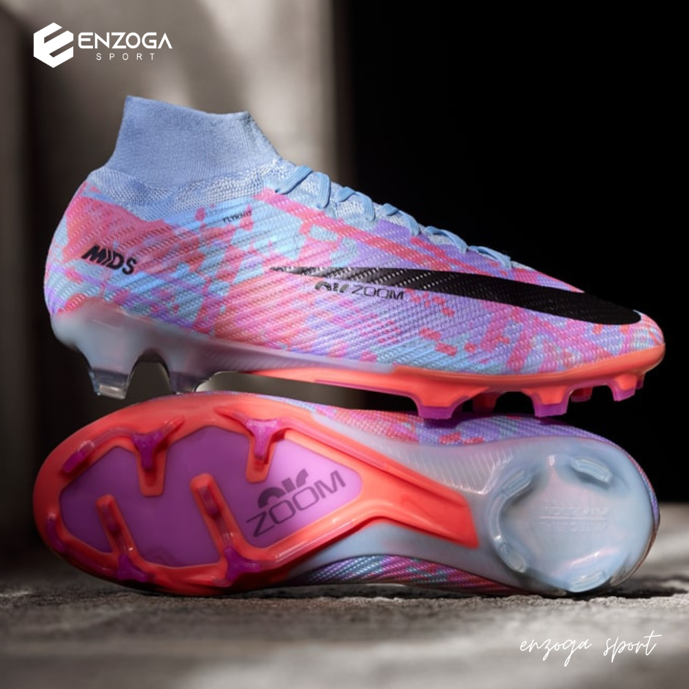 Sepatu Bola MDS006 Zoom Superfly 9 Elite SE Navy Chrome Metalic FG CR7 ...
