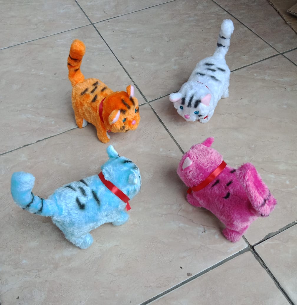 MAINAN ANAK-ANAK MAINAN KUCING-KUCINGAN BISA BERGERAK DAN BERSUARA ...