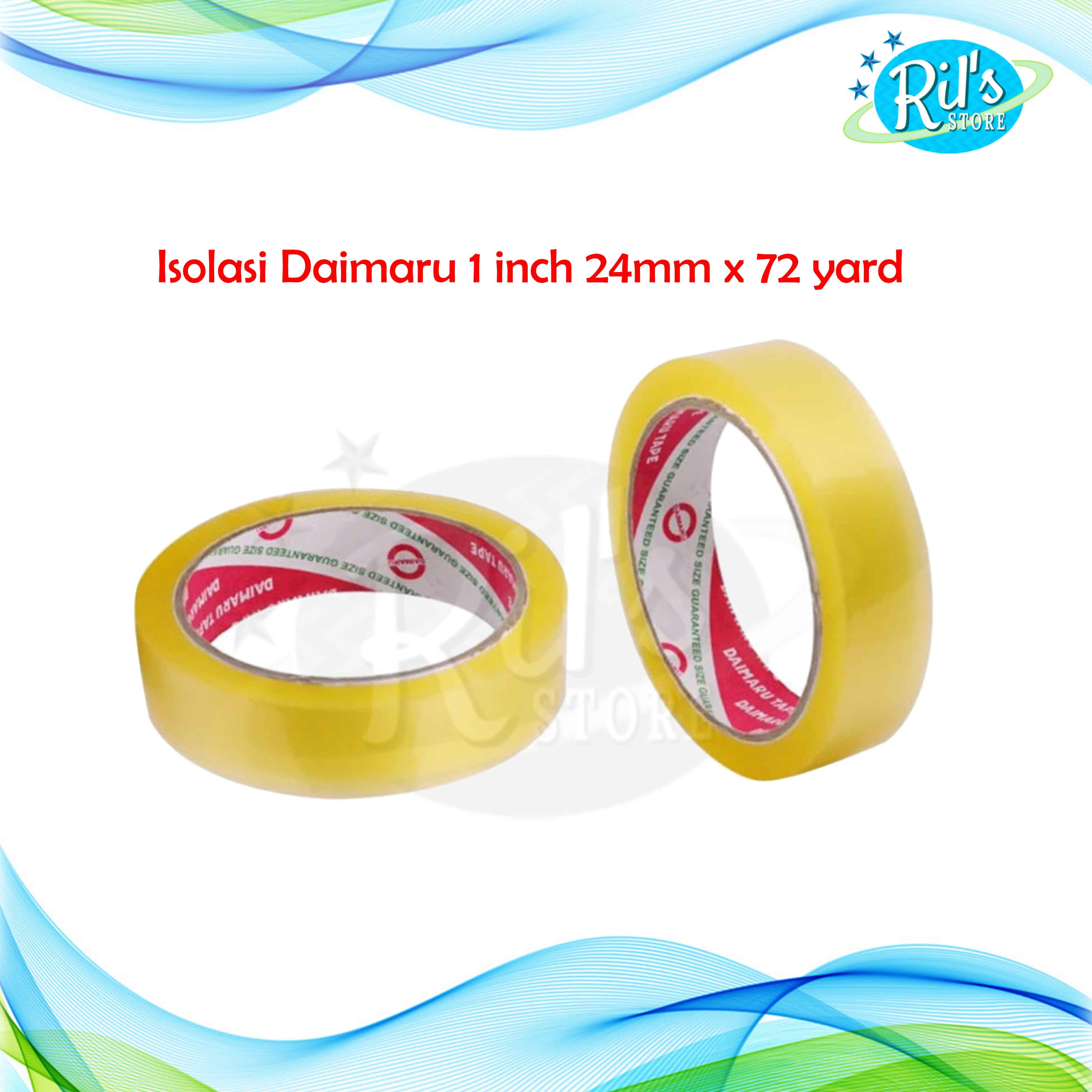 Isolasi Bening Daimaru 1 Inch / Selotip Kecil Daimaru 24 MM x 72 YARD ...