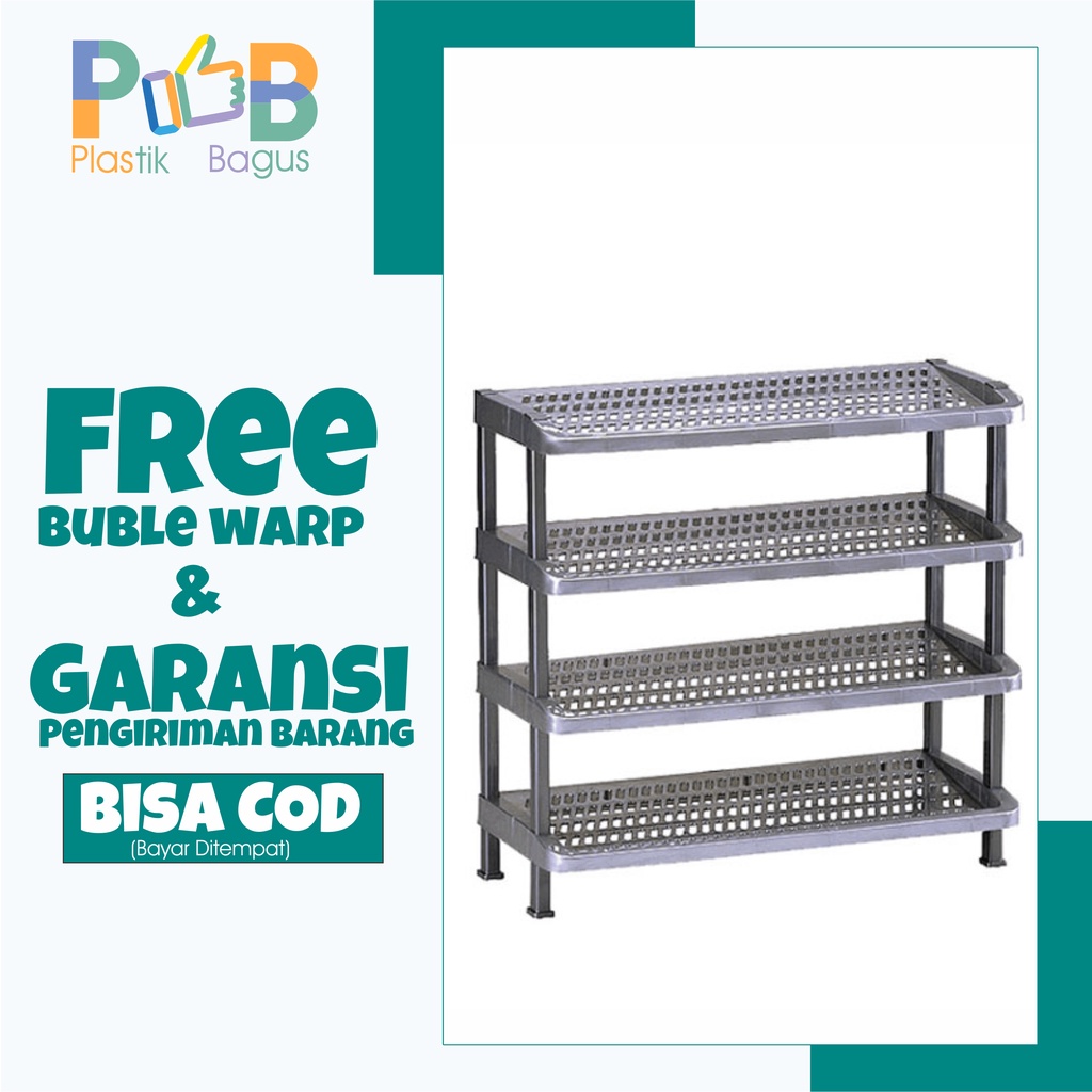 Rak Sepatu susun 4 tempat susun 4 Maxi Shoes Rack S4 Lion Star | Lazada ...