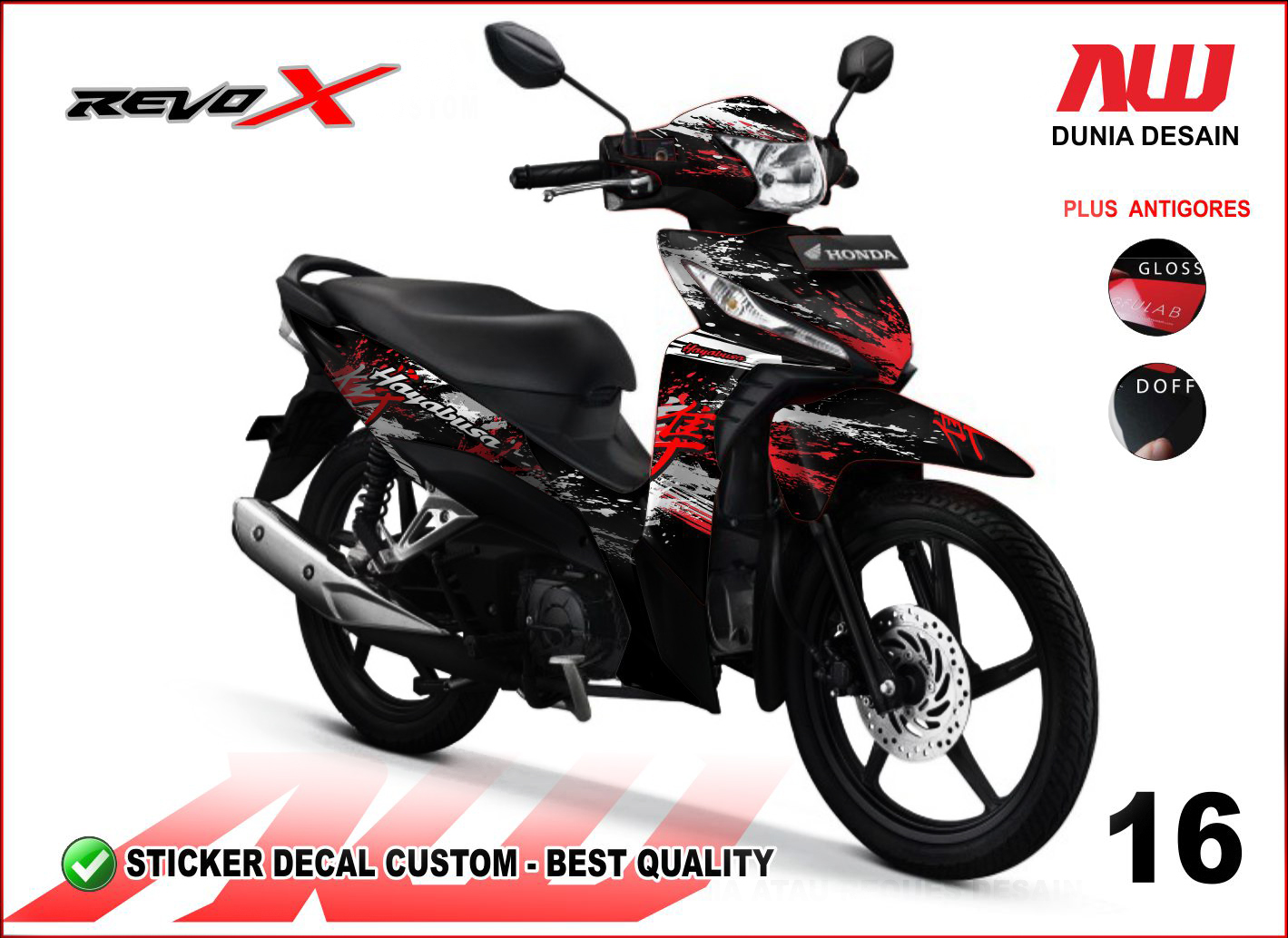 Sticker Decal REVO X Desain 16 ... Decal Keren, Decal Kekinian, Decal ...