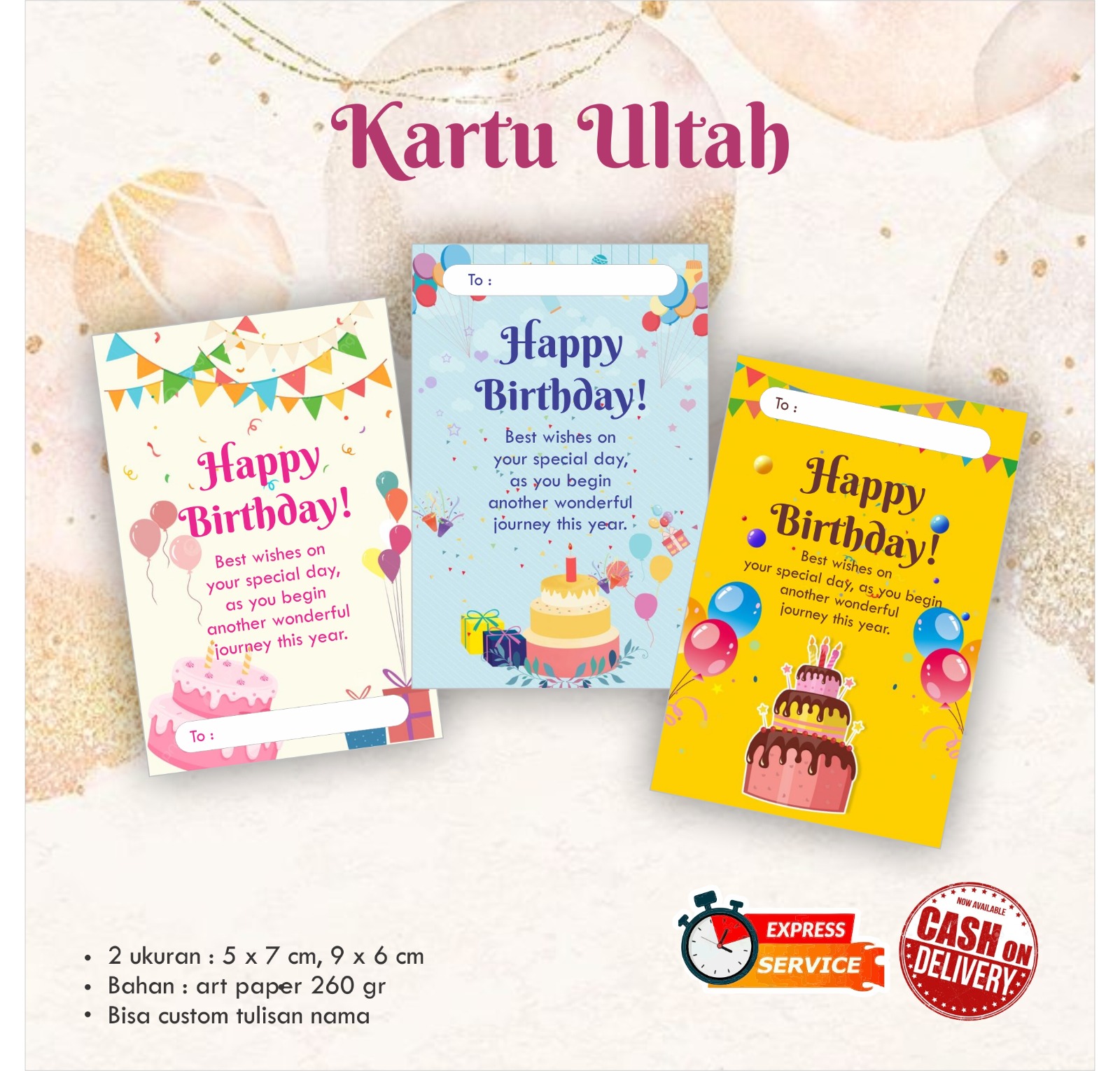 Kartu Ulang tahun / Ultah / Birthday Card / Bday | Lazada Indonesia