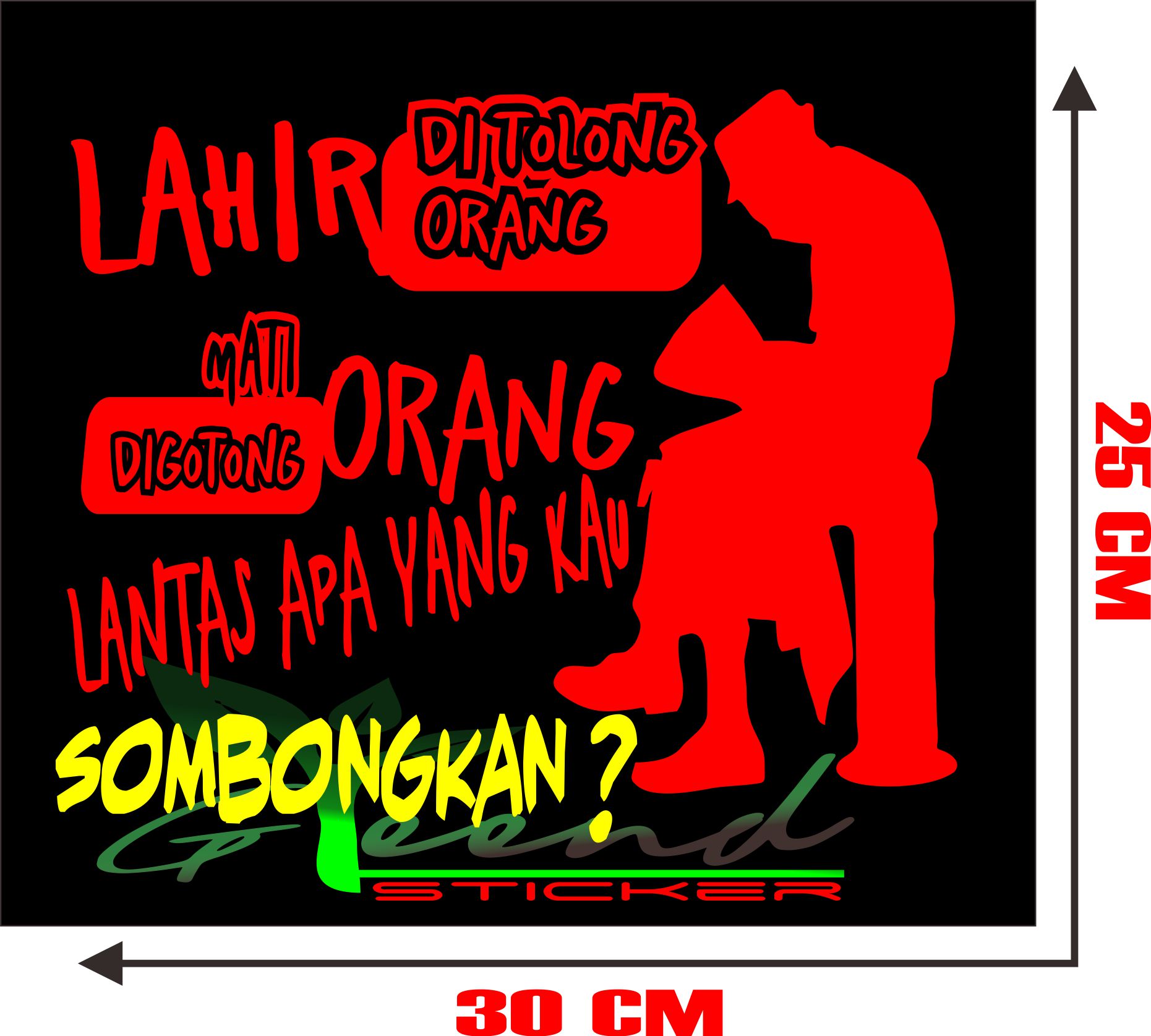 sticker mobil,cutting sticker untuk body dan kaca mobil dengan kata ...