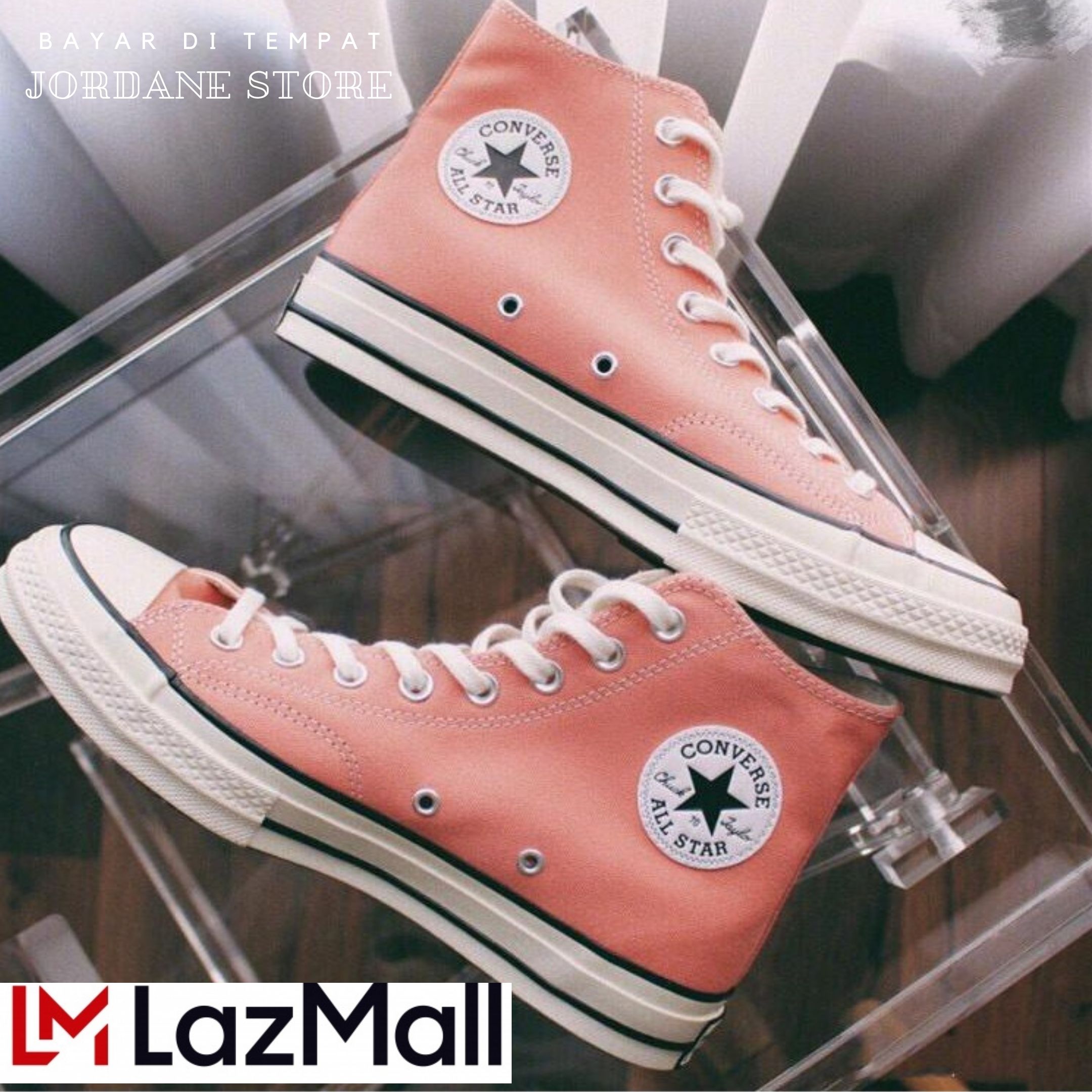 Sepatu Converse Hitam Pink