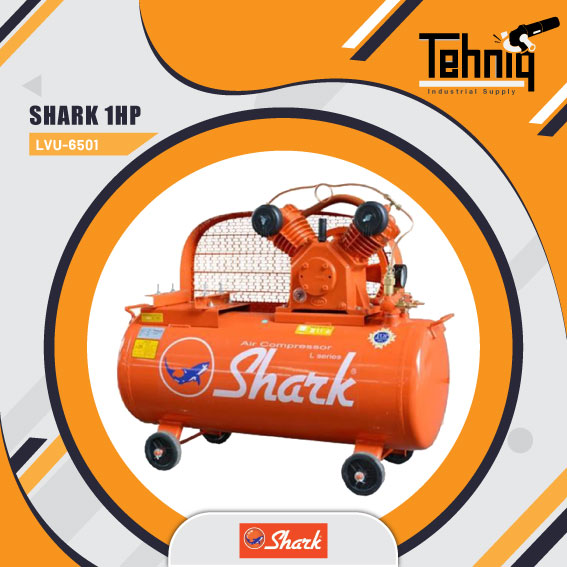 KOMPRESOR Angin Listrik SHARK LVU-6501 Air Compressor 1 HP 83 Liter ...