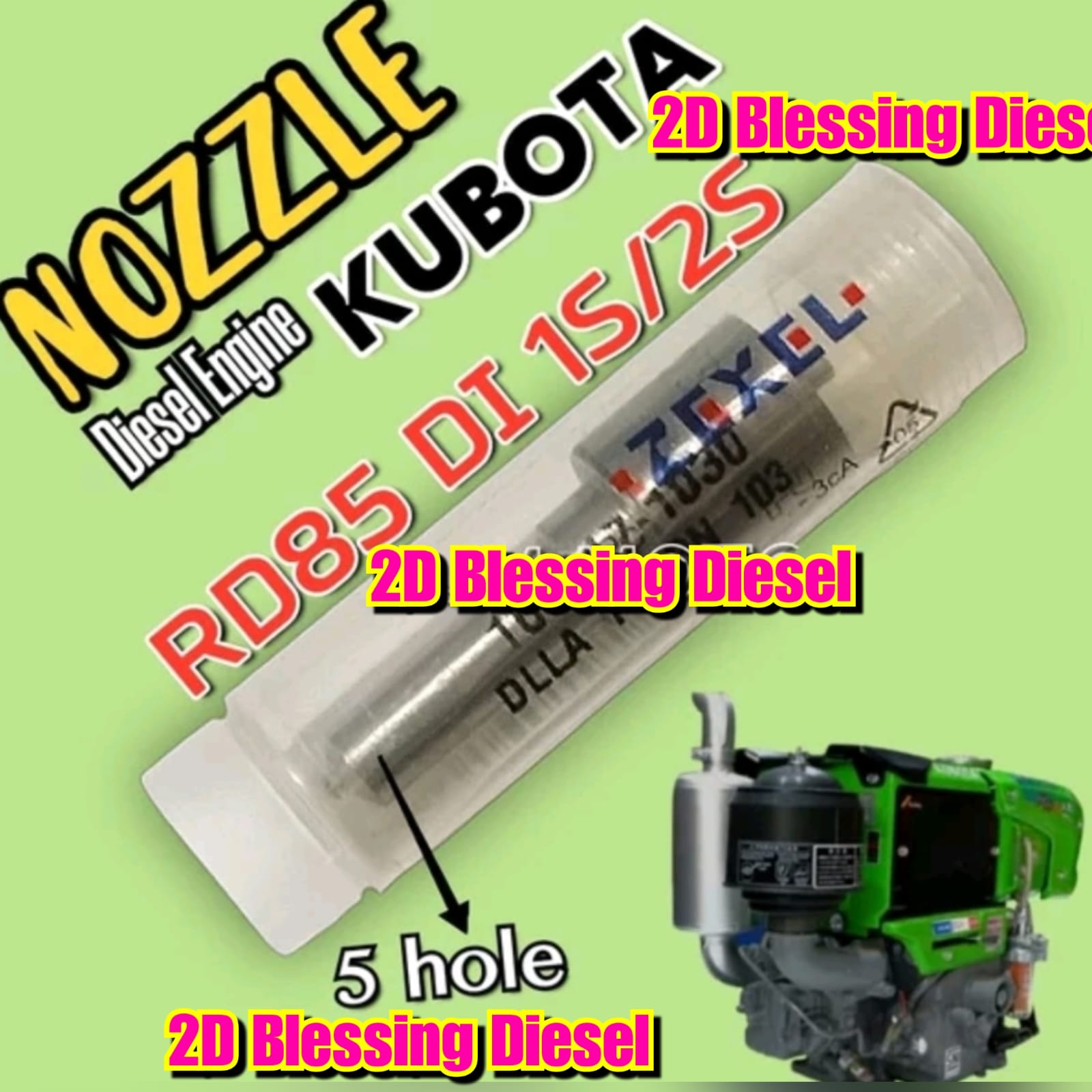 Rd85 DIS Nozzle nozel spuyer nojel mesin diesel kubota RD75 2s DIS ...