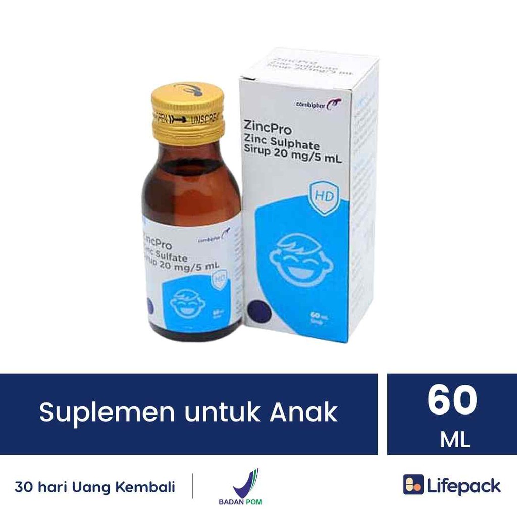 ZINC PRO SYRUP 60 Ml - Suplemen Zinc Anak - Diare / Ganti Cairan Tubuh - LIFEPACK | Lazada Indonesia