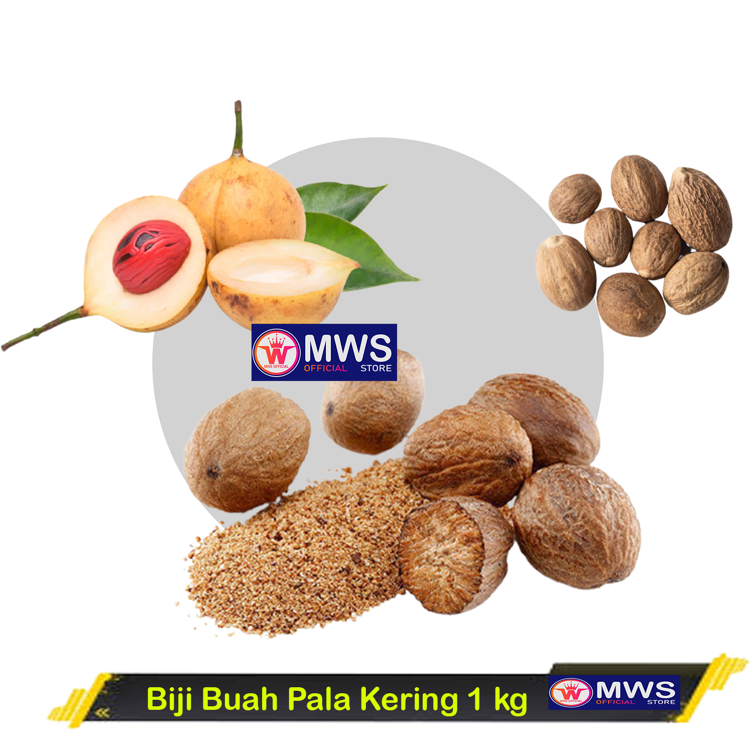 Biji Buah Pala Kering 1 kg super MWS OFFICIAL STORE | Lazada Indonesia