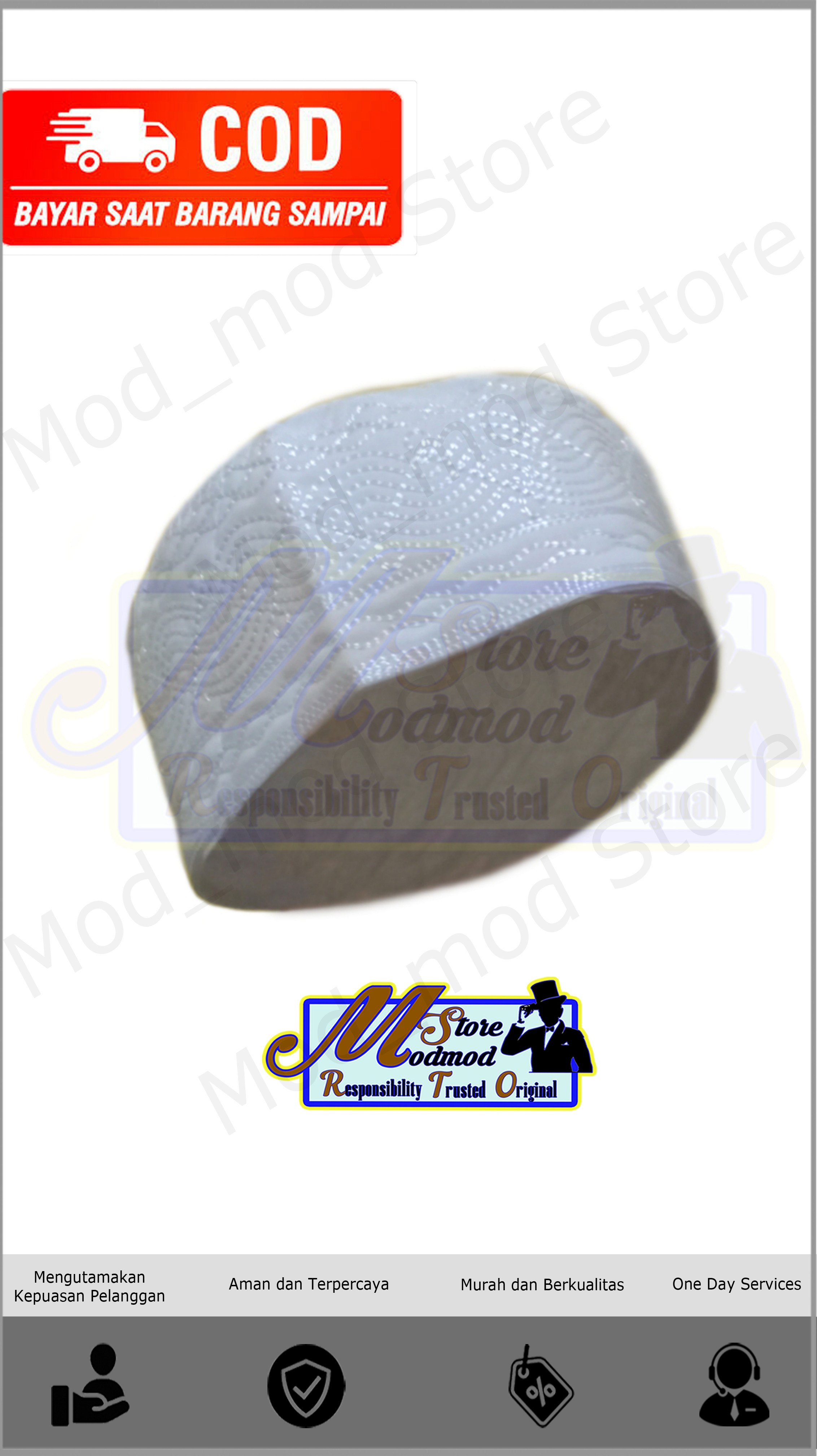 PECI PUTIH POLOS / PECI PUTIH SANTRI / PECI PUTIH POLOS HAJI / PECI ...