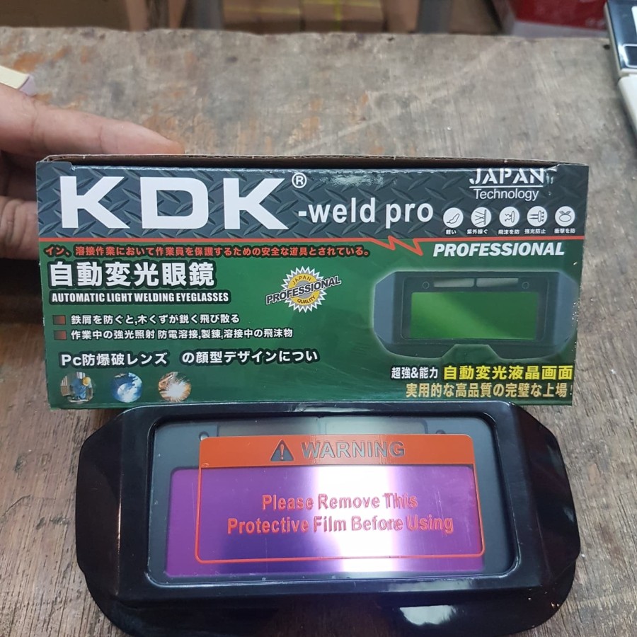 KACAMATA LAS OTOMATIS WELDING GOGGLES KDK JAPAN KACA MATA AUTO DARK ...