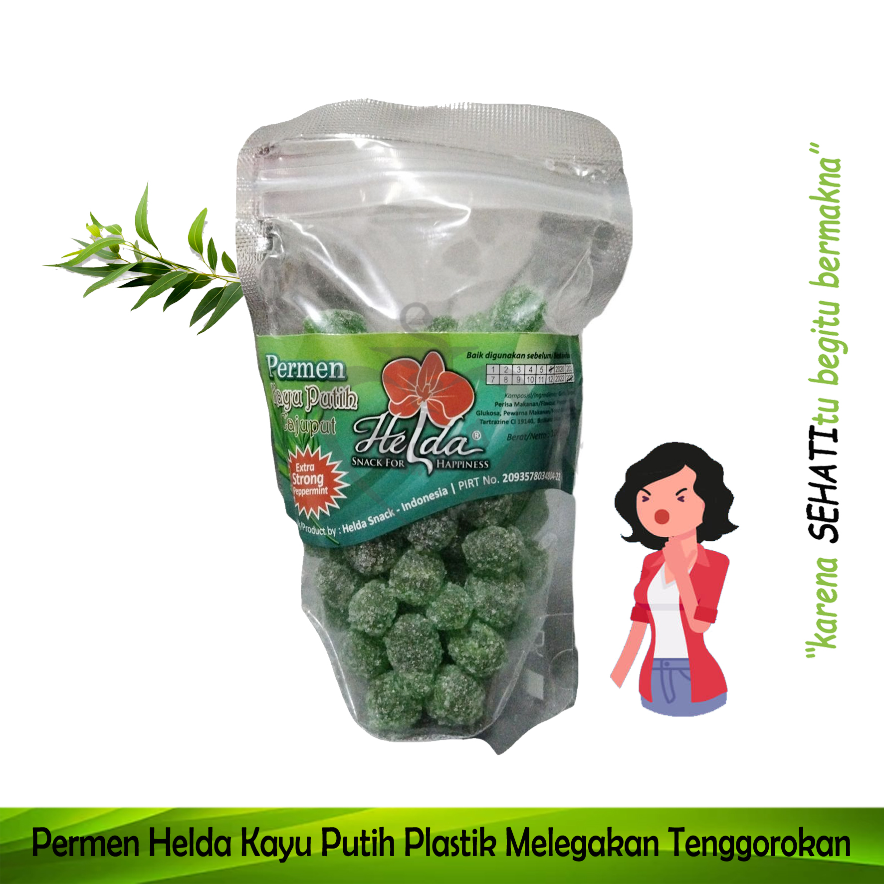 Permen Kayu Putih Helda Botol Plastik Eucalyptus Candy Pelega ...