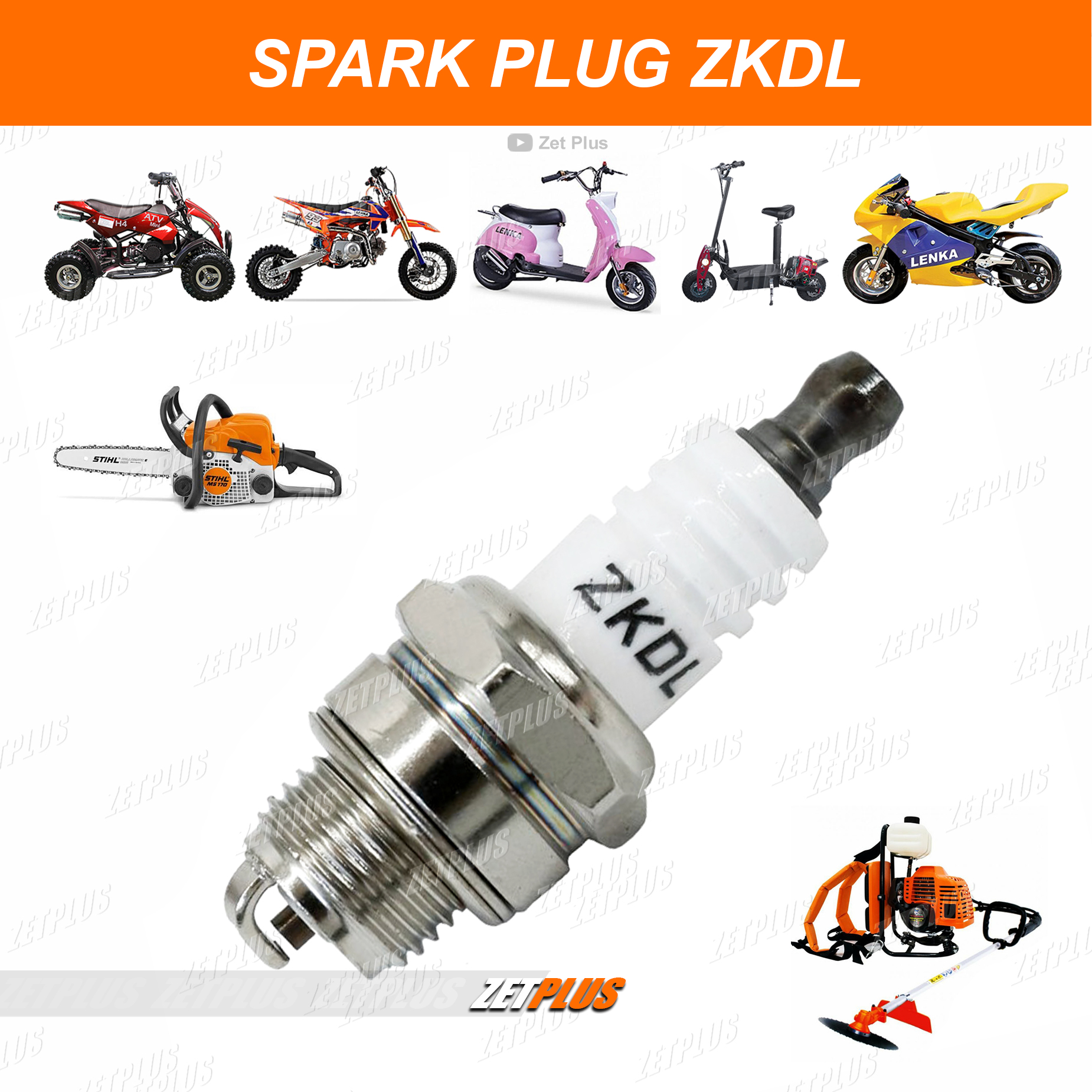 BUSI STD ZKDL-BM6A/spark plug ws7f mini trail-mini gp-scoopy-atv 50cc ...