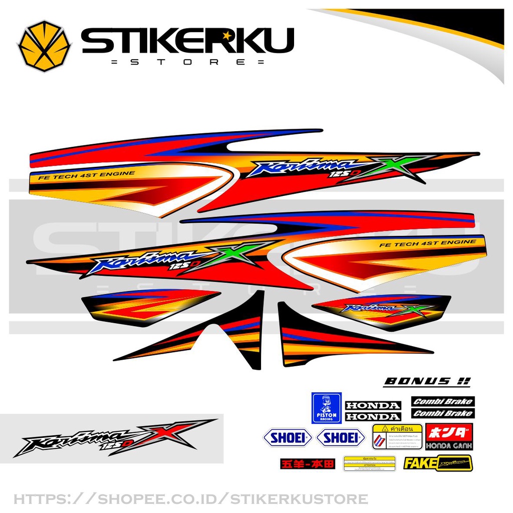 STICKER STRIPING KARISMA 125 D / STIKER KARISMA 125 D / STICKER KARISMA ...