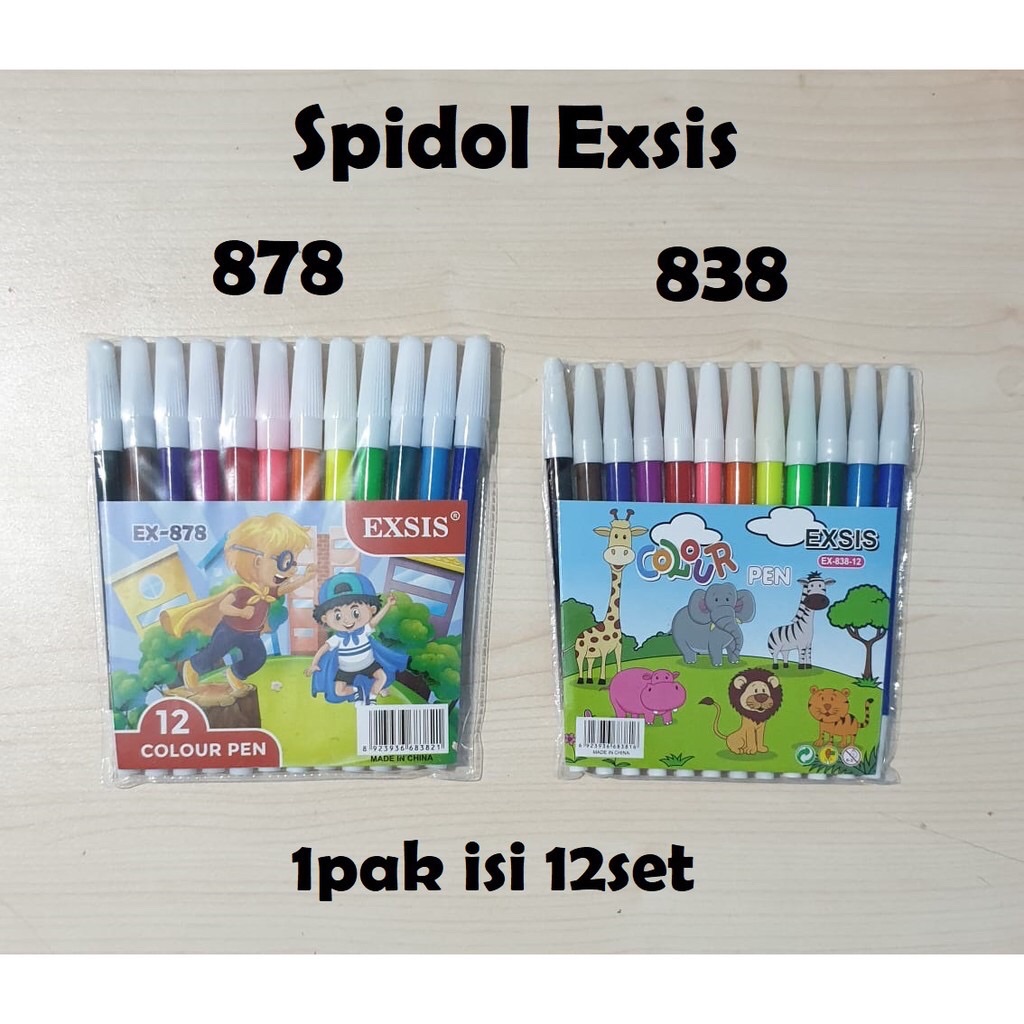Spidol 12 warna EXSIS 838 | Lazada Indonesia