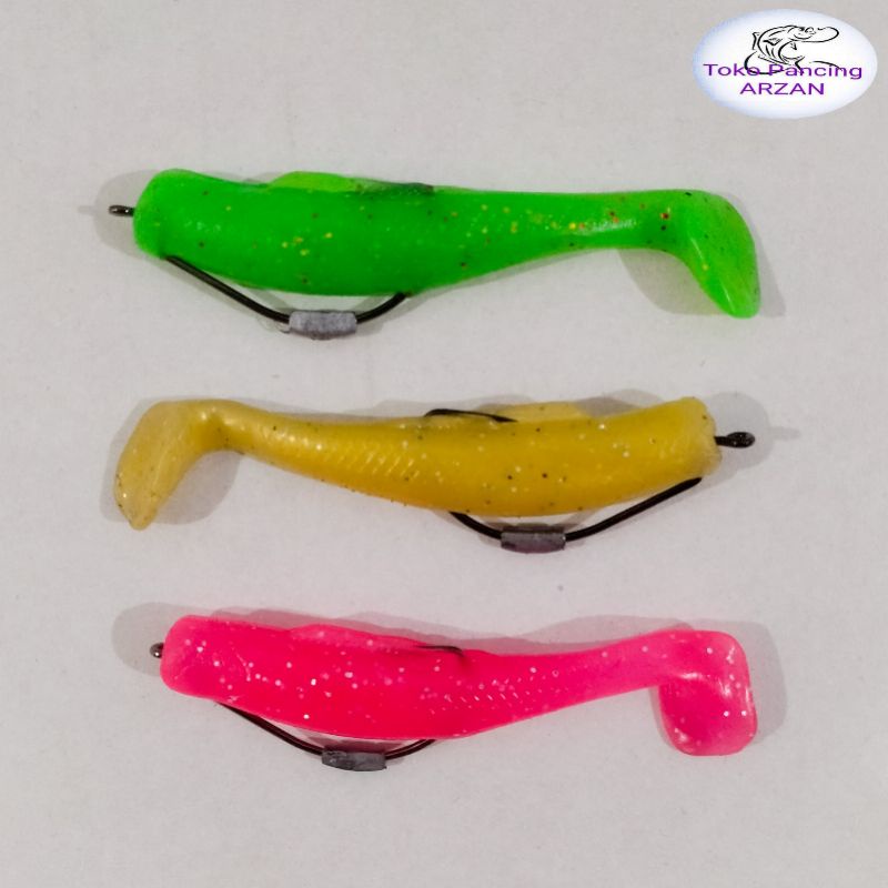 Soft Lure + Worm Hook 2/0 Harga Per 1 pcs Berat 7 Gram | Lazada Indonesia