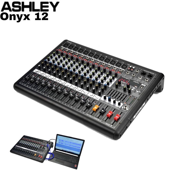 MIXER AUDIO ASHLEY ONYX12/ONYX 12 12CH USB-BLUETOOTH-RECORDING TO PC ...