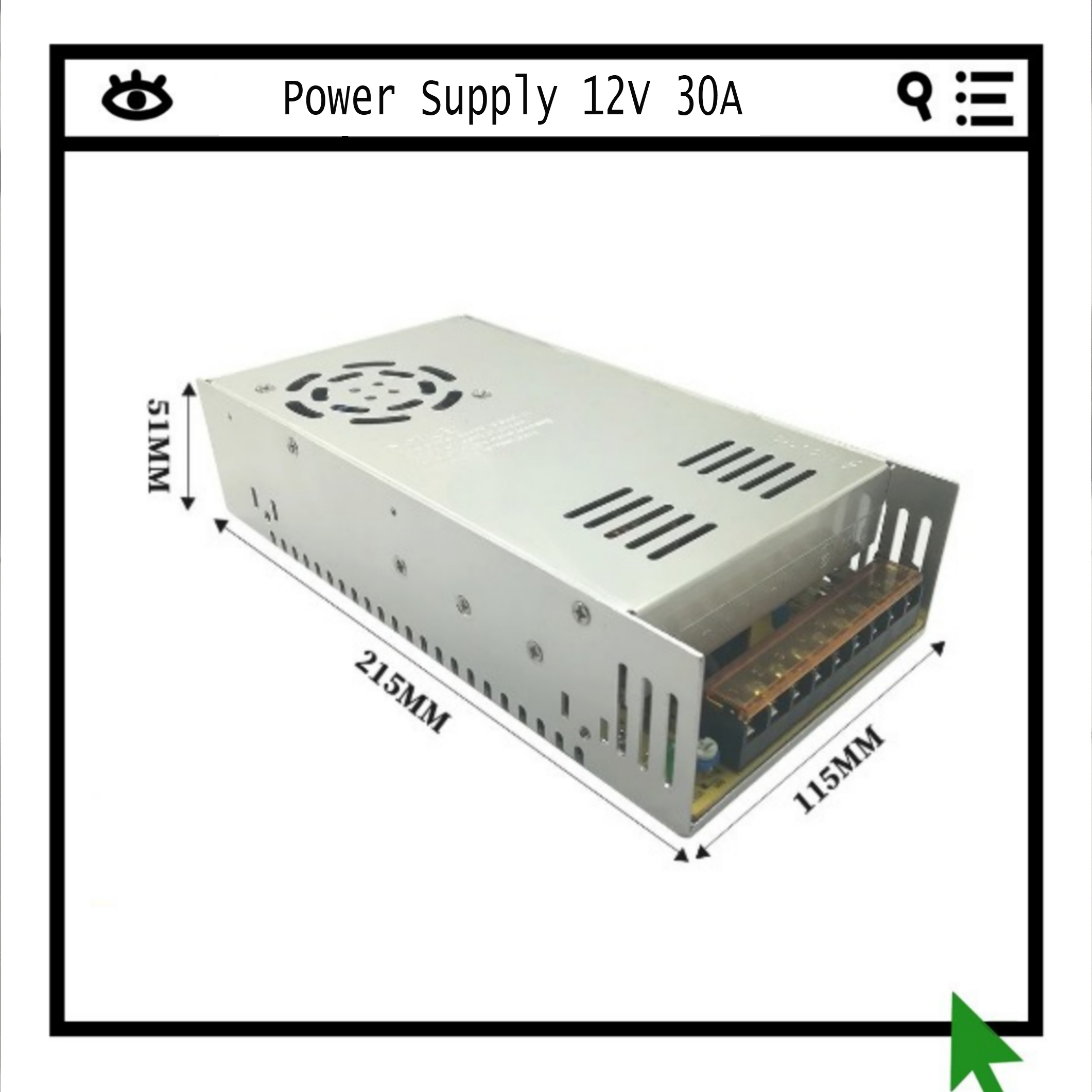 Power Supply 12V 30A Adaptor CCTV 12Volt 30amper | Lazada Indonesia