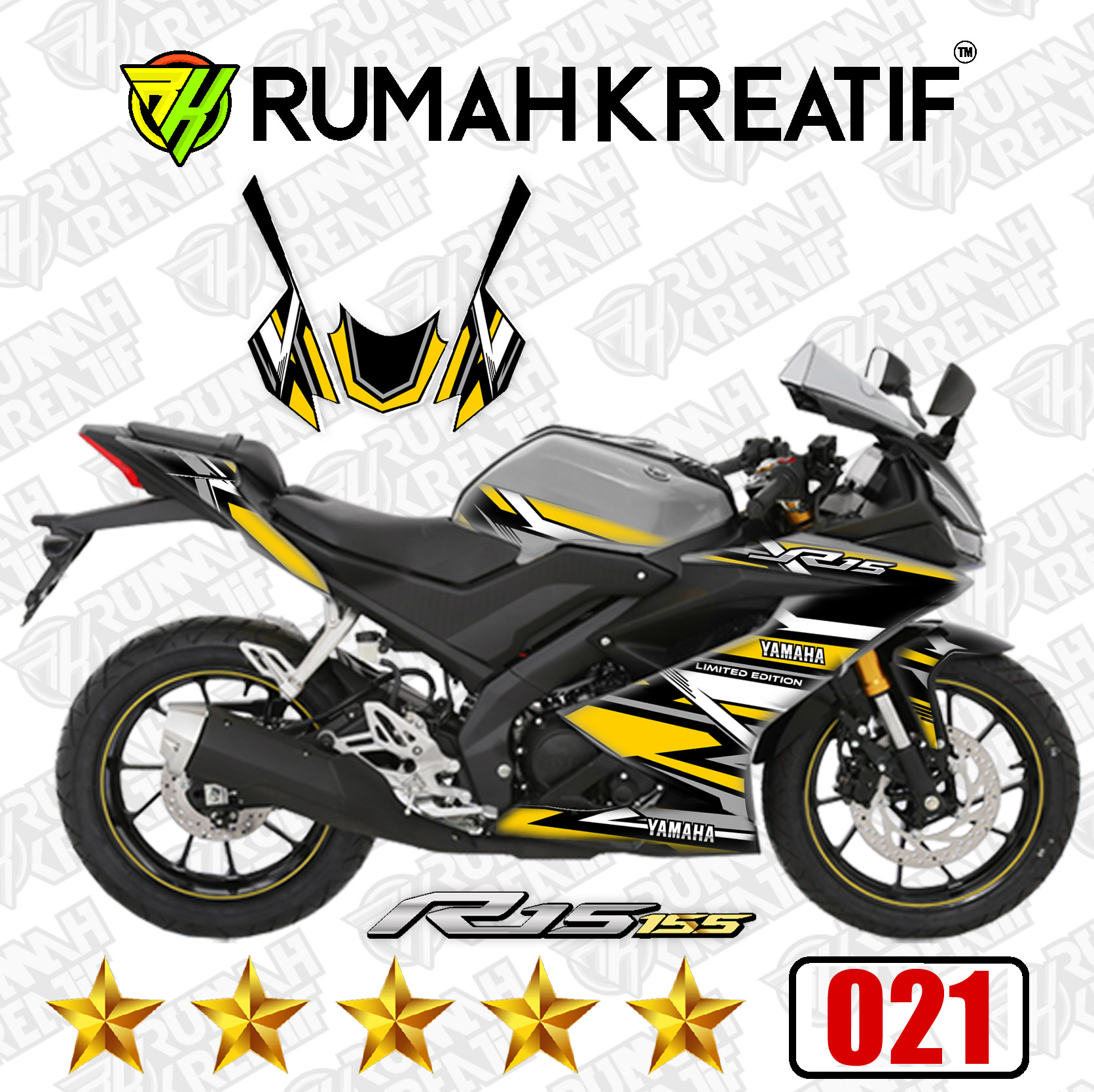 STRIPING R15 V3 SEMI FULLBODY (2017-2019) / STICKER MOTOR / STICKER ...