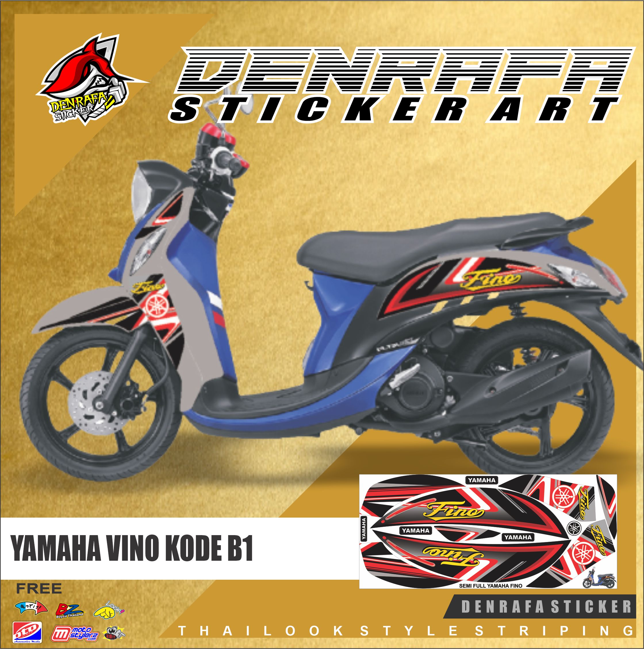 STRIPING MOTOR YAMAHA VINO / DECAL STRIPING MOTOR VINO | Lazada Indonesia