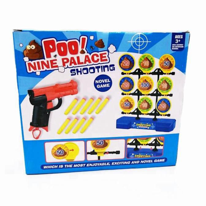 mainan anak tembak tembakan poo nine palace shooting toys | Lazada ...