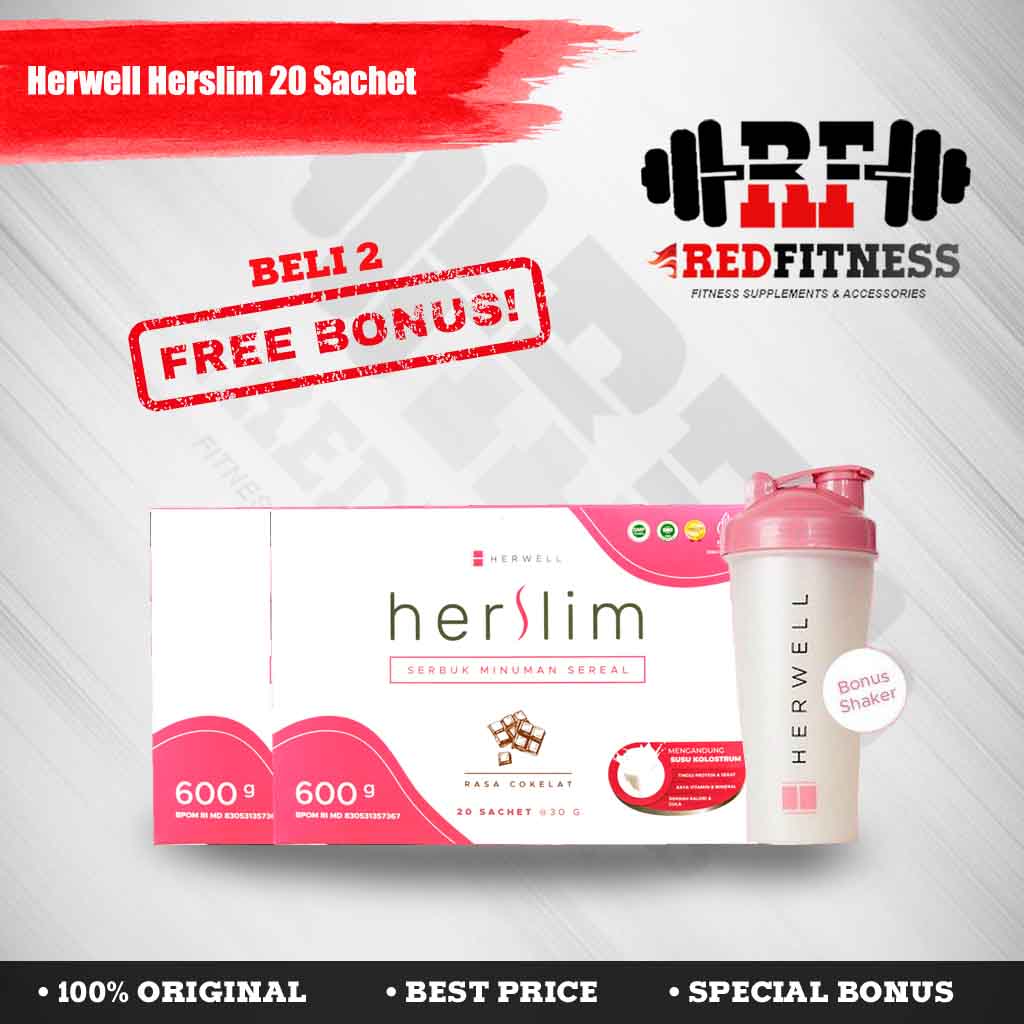 Herwell Herslim 1 Box Isi 20 Sachet - Susu Minuman Diet Penurun Berat ...