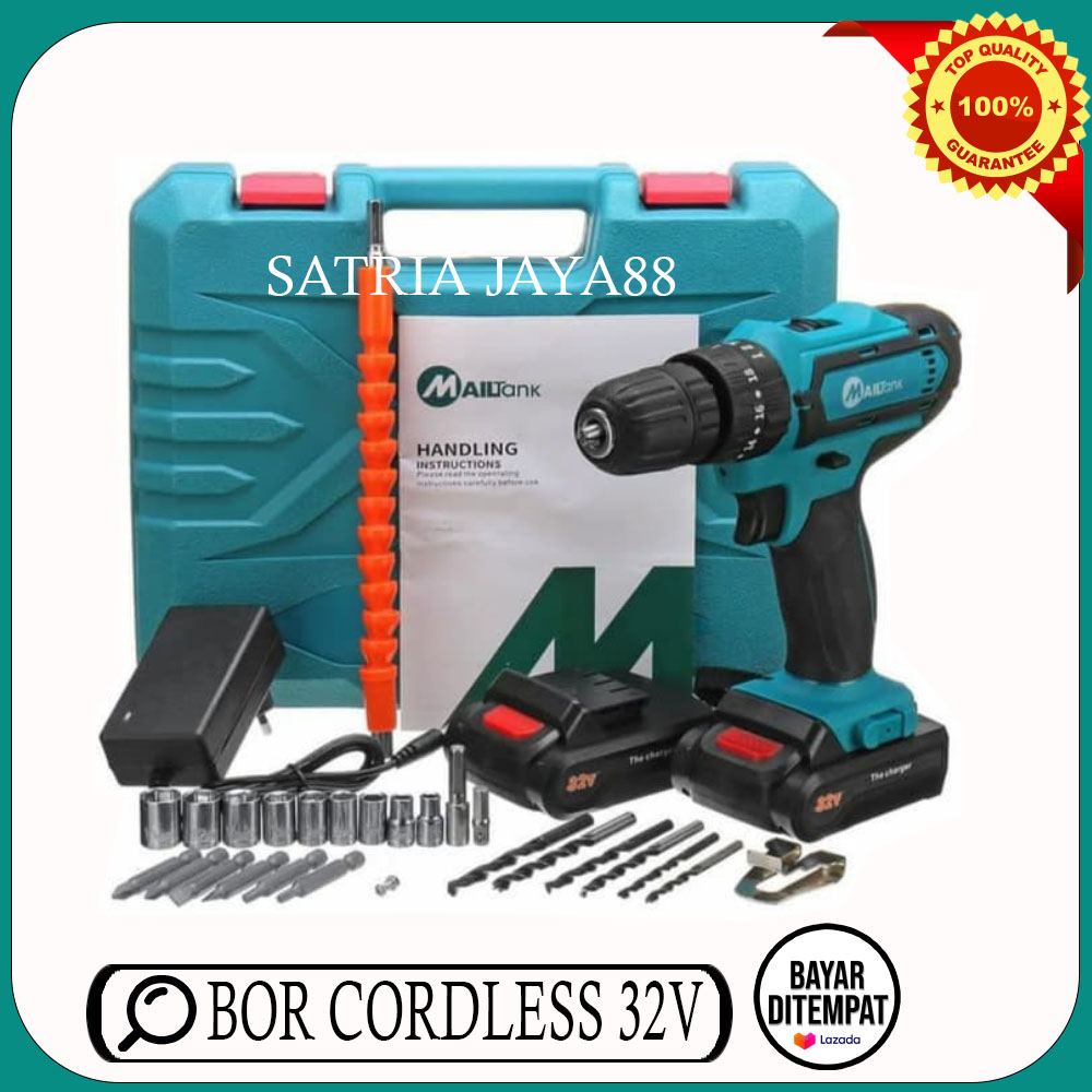 MAKITA DAN Mailtank Cordless Set Box SH190 - Obeng Bor 32V Include 2 ...