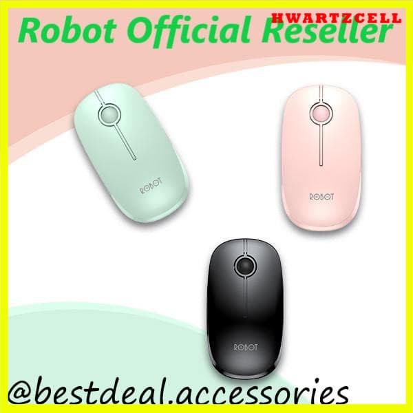 Robot M330 Mouse Wireless 2.4GHz Silent Mute Click Stylish New Model ...