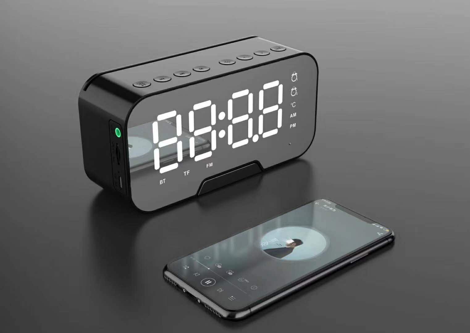 Speaker Bluetooth Wireless K-10 Jam Digital Clock Wireless Speaker ...