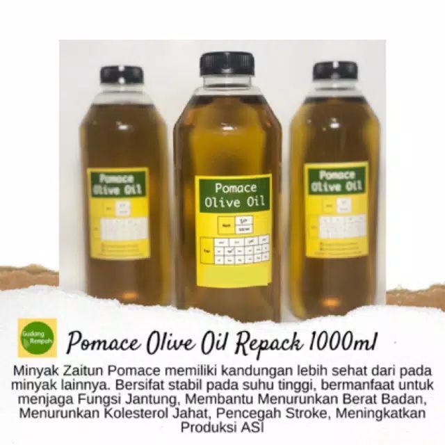 PROMO 1 Liter POMACE OLIVE OIL (MINYAK ZAITUN) REPACK | Lazada Indonesia