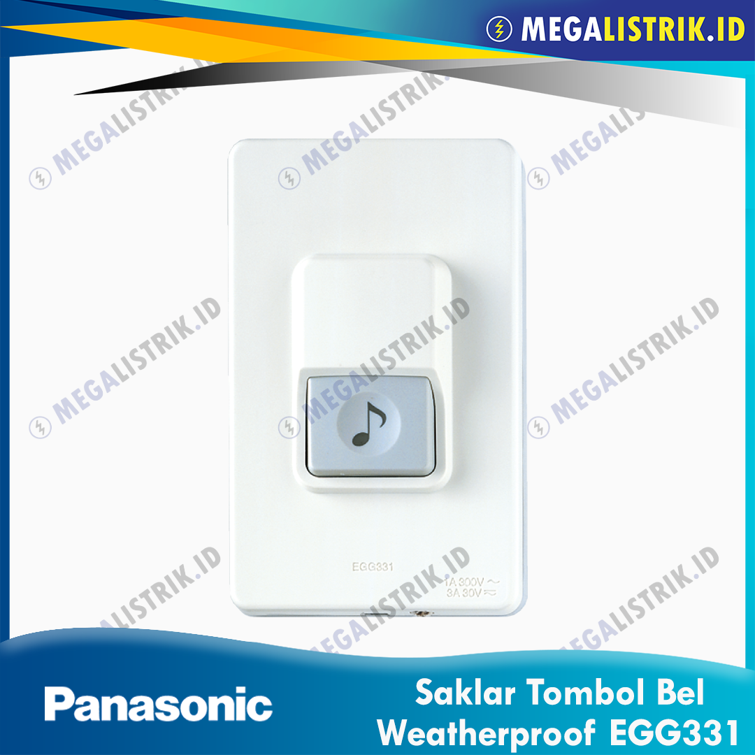 PANASONIC SAKLAR BEL WEATHERPROOF EGG331 / TOMBOL BELL RUMAH LISTRIK ...