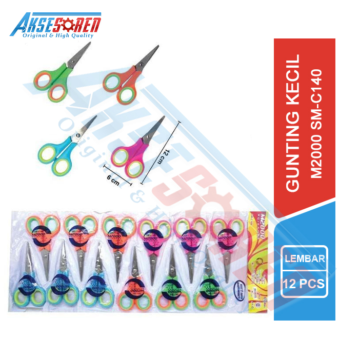 Gunting Kecil Warna Warni Scissors M2000 [SM-C140/12 pcs] | Lazada ...