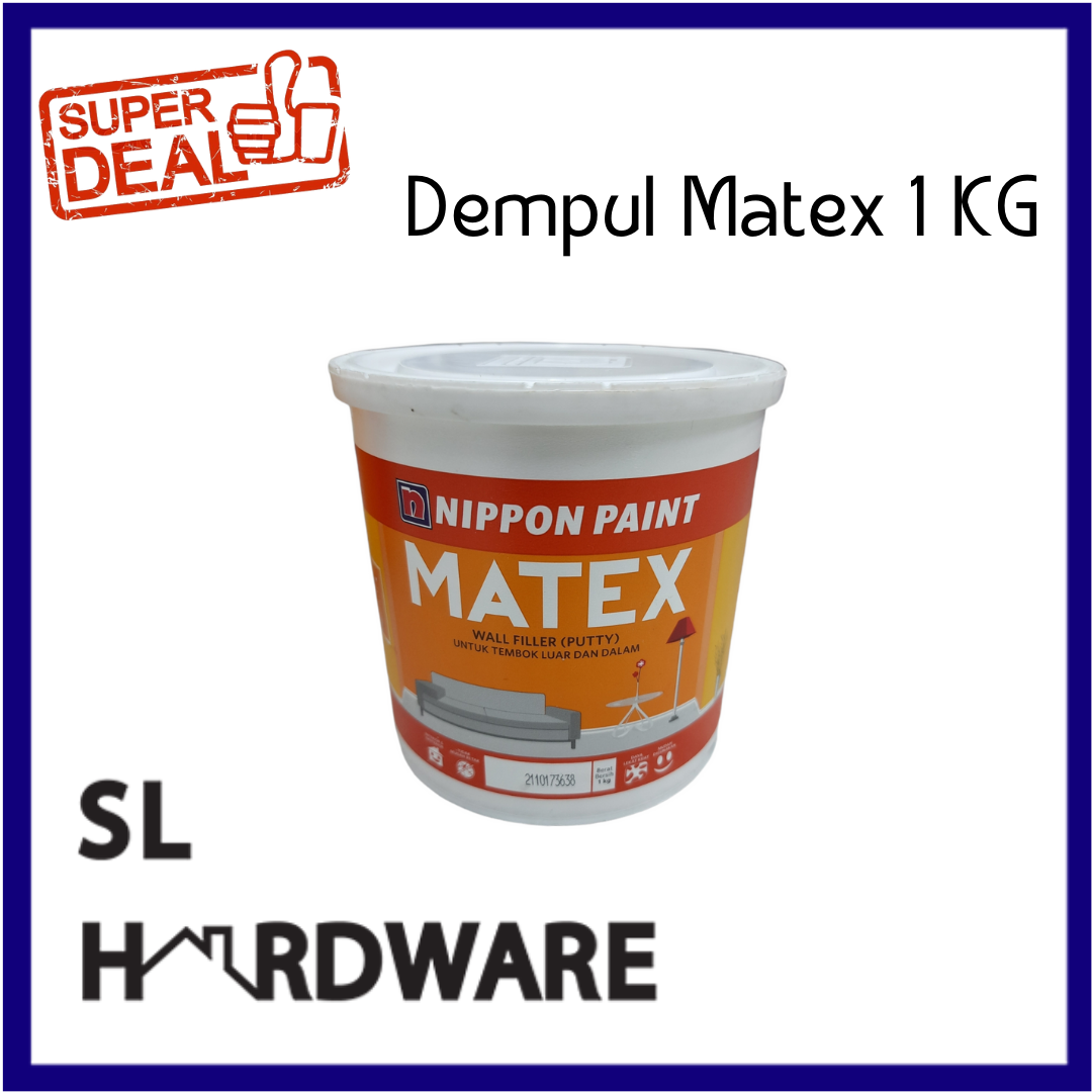 Dempul Matex / Dempul Tembok Retak / Plamir Matex 1 KG Nippon Paint ...