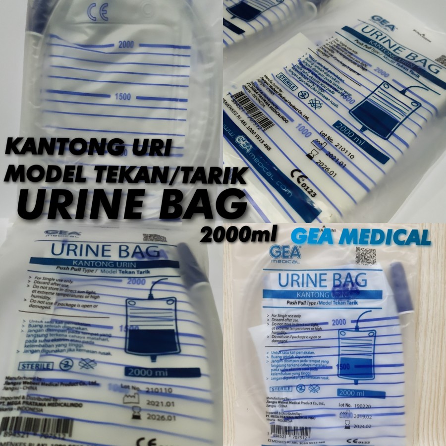 Urin Bag / Kantong Kencing Urin GEA / Drainage Bag 2000Ml Urine bag ...