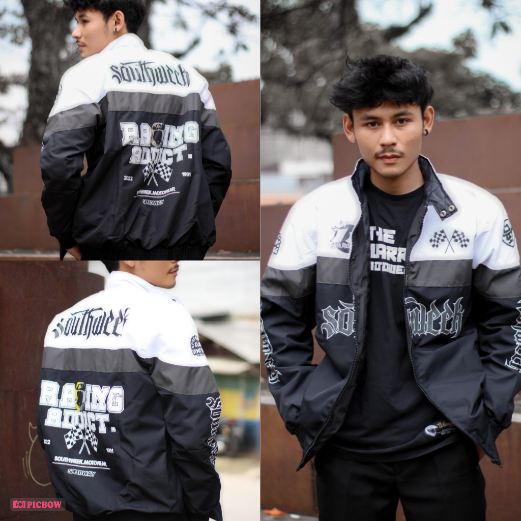 JAKET NASCAR PUTIH SOUTHWEEK - JAKET RACING NASCAR - JAKET VINTAGE ...