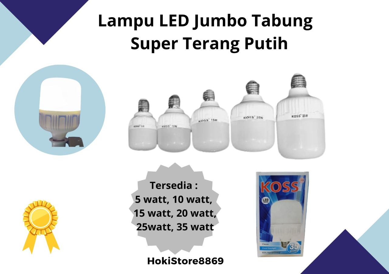 Lampu LED Jumbo Tabung 20 Watt Kapsul Super Terang Putih | Lazada Indonesia
