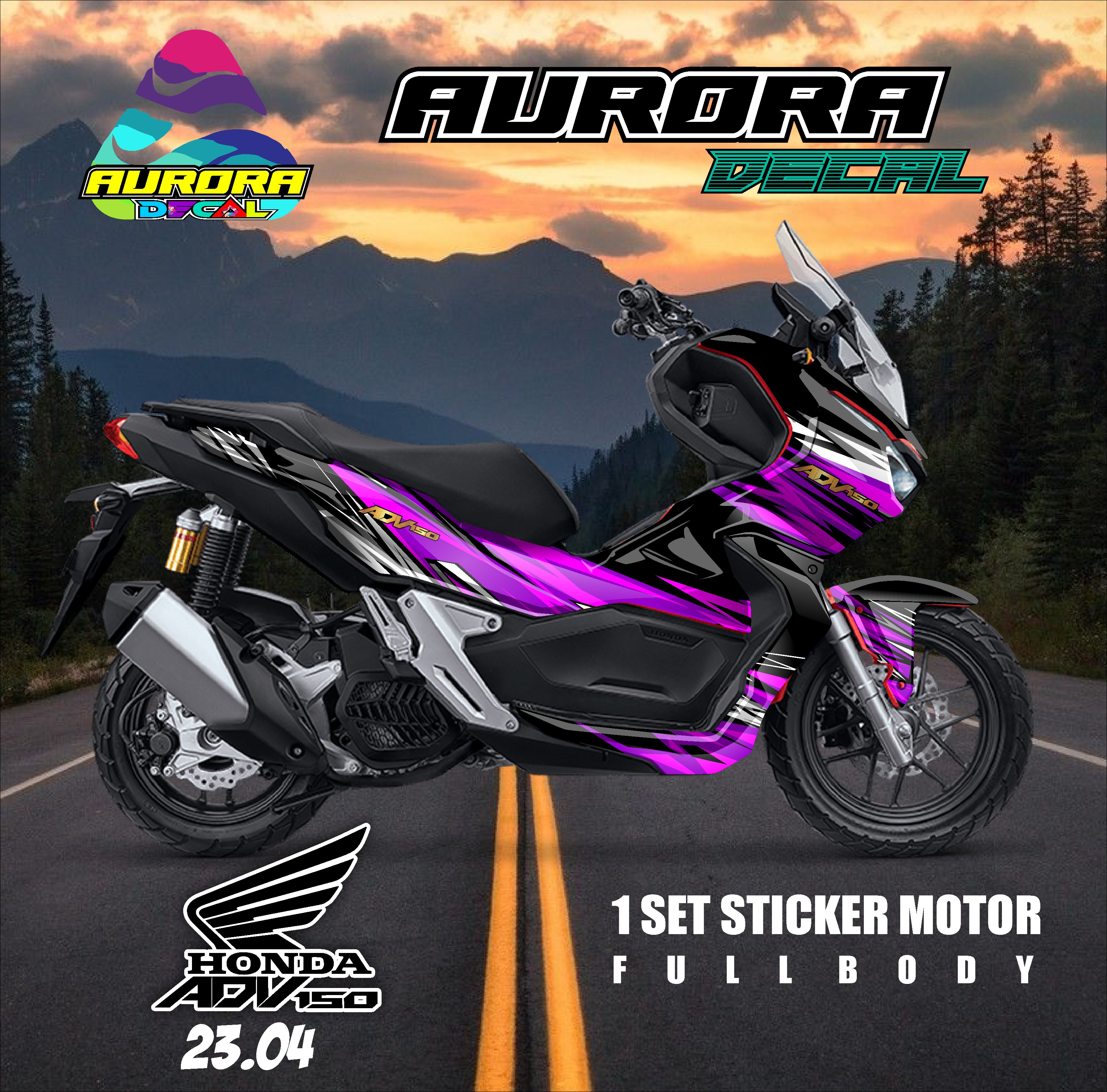 Decal Full Body Honda ADV 160 Stiker Full Body ADV 160 Stiker Motor ...