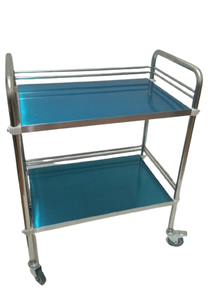 Trolley Instrumen Medical Troli Makan Trolly Stainless 2 3 Tingkat ...