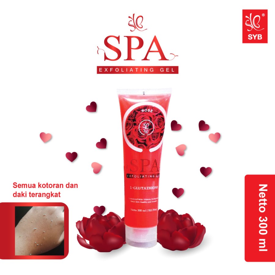 Body Spa Syb Exfoliating Gel Rose Mawar Merah Exploating Wajah Isi Real ...